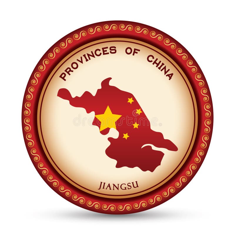 Jiangsu Map. Vector Illustration Decorative Design Stock Photo - Image ...