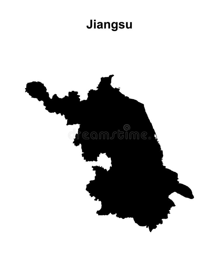 Jiangsu Province Blank Outline Map Stock Illustrations – 11 Jiangsu ...