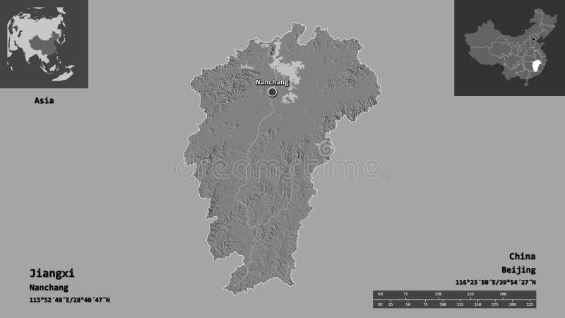 Jiangxi, Province of China,. Previews. Bilevel Stock Illustration ...