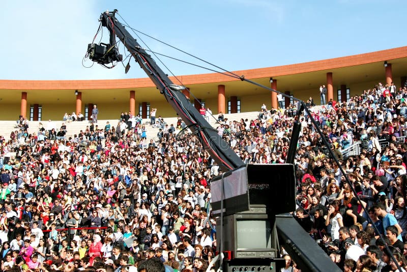 Video Camera on Boom stock image. Image of desert, shot - 5064981