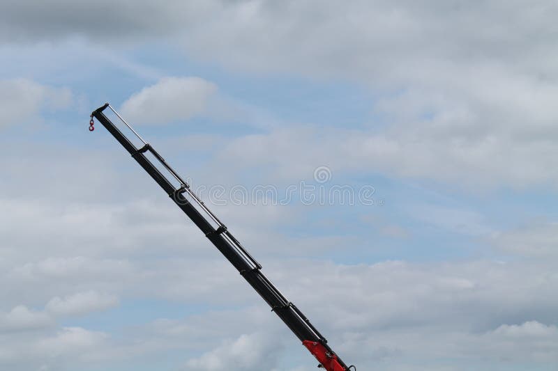 High Lifting Hydraulic Crane. Stock Photo - Image of machine, iron ...