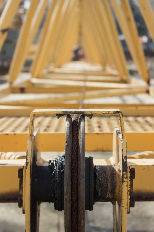 Jib, Installing Part of Crane Construction Stock Image - Image of ...