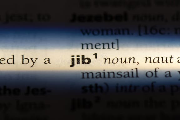 Jib stock image. Image of paper, definition, page, closeup - 126533841