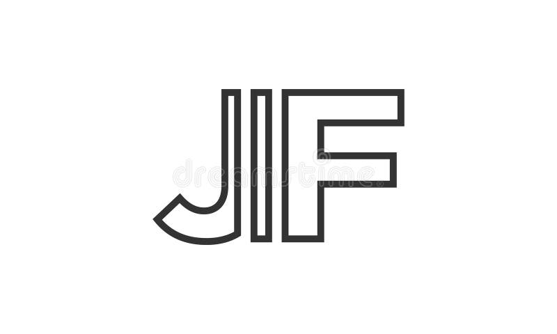 JIF Logo Design Template with Strong and Modern Bold Text. Initial ...