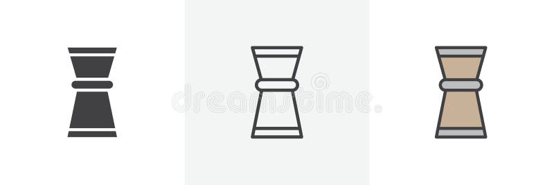 Jigger Icon Vector Set on White Background Stock Illustration ...