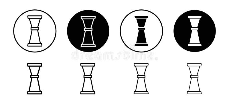 Jigger Vector Icon Set Collection. Jigger Outline Flat Icon Stock ...