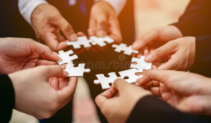 Jigsaw Combines the Energy of Teamwork. the Importance of Working As a ...