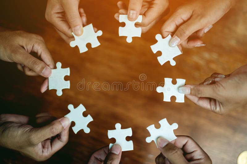 Jigsaw Combines the Energy of Teamwork. the Importance of Working As a ...