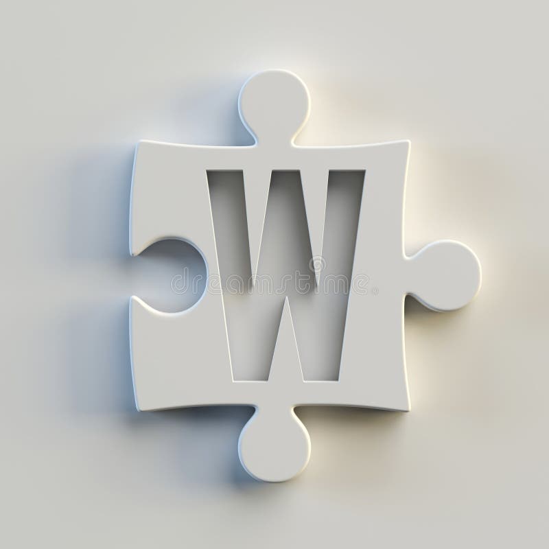 Puzzle Jigsaw Letter W 3d Stock Illustrations – 7 Puzzle Jigsaw Letter ...