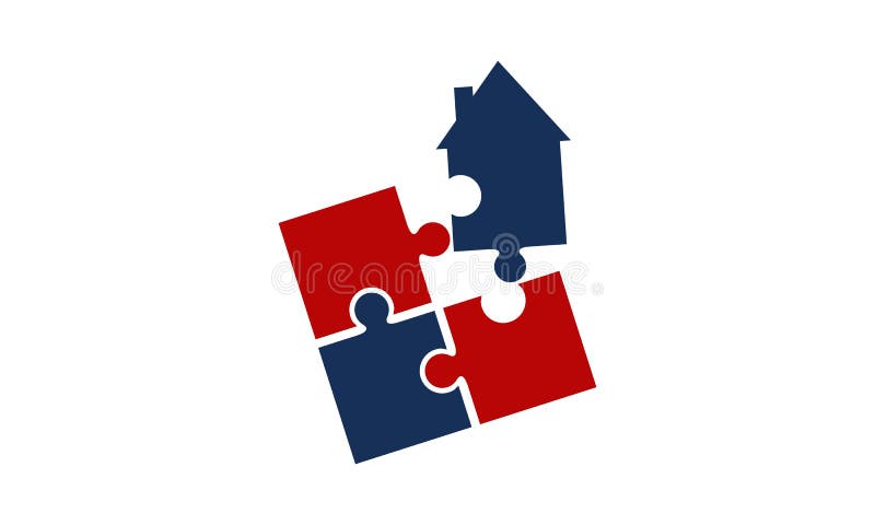 Jigsaw Home Logo Design Template Stock Vector - Illustration of ...
