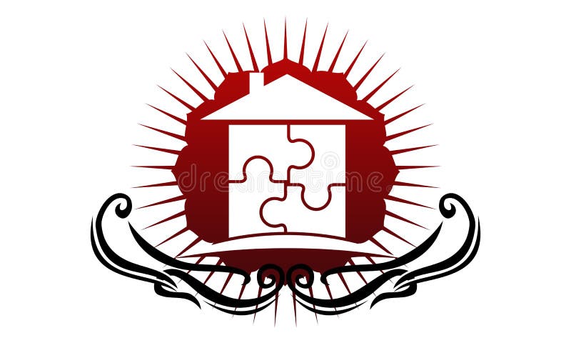 Jigsaw Home Logo Design Template Stock Vector - Illustration of ...