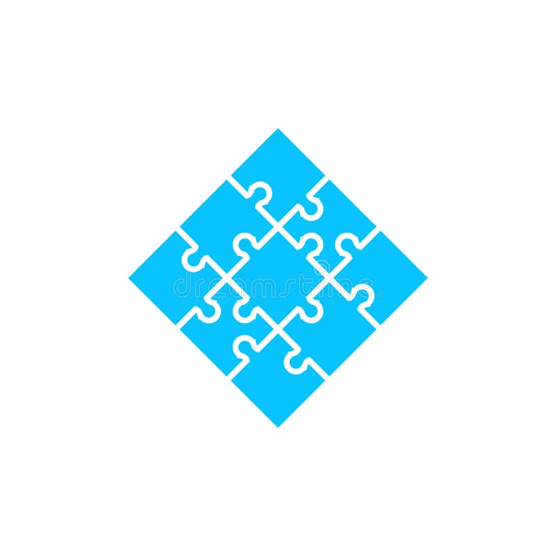 Jigsaw icon flat stock illustration. Illustration of icon - 201918460