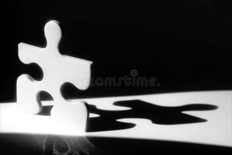 Jigsaw Man Shadow stock photo. Image of backdrops, framed - 816274