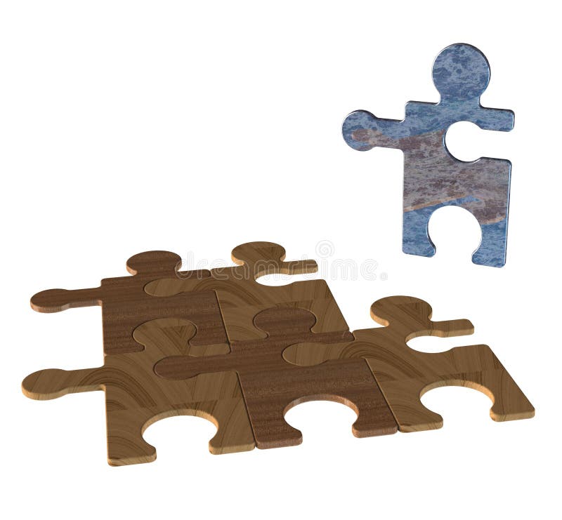 Jigsaw people stock illustration. Illustration of digitally - 13197701