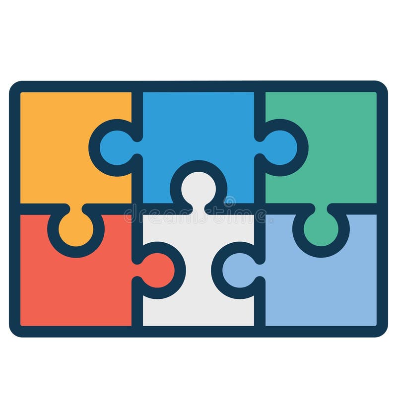 Jigsaw, Piece Isolated Vector Icon that Can Be Very Easily Edit or ...