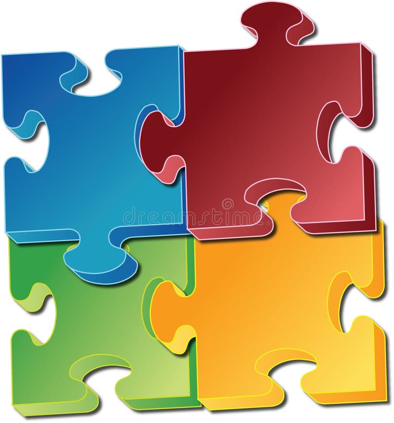 Jigsaw pieces stock illustration. Illustration of together - 985526