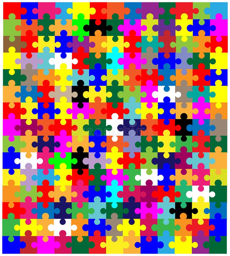 Jigsaw Pieces in Colour As a Multi Color Background Stock Vector ... Jigsaw Pieces in Colour As a Multi Color Background Stock Vector ...
