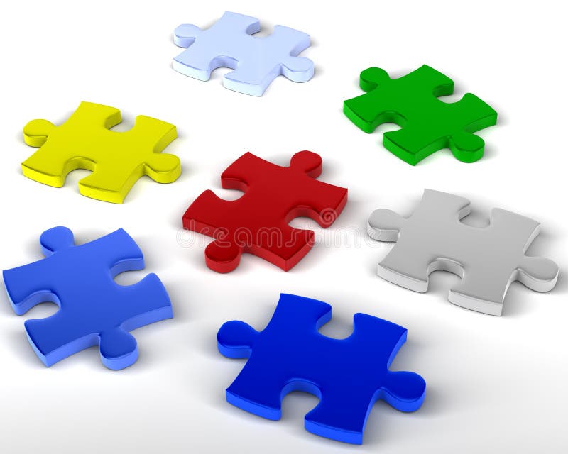 Multi Colored Jigsaw Puzzle Pieces Stock Illustrations – 147 Multi ...