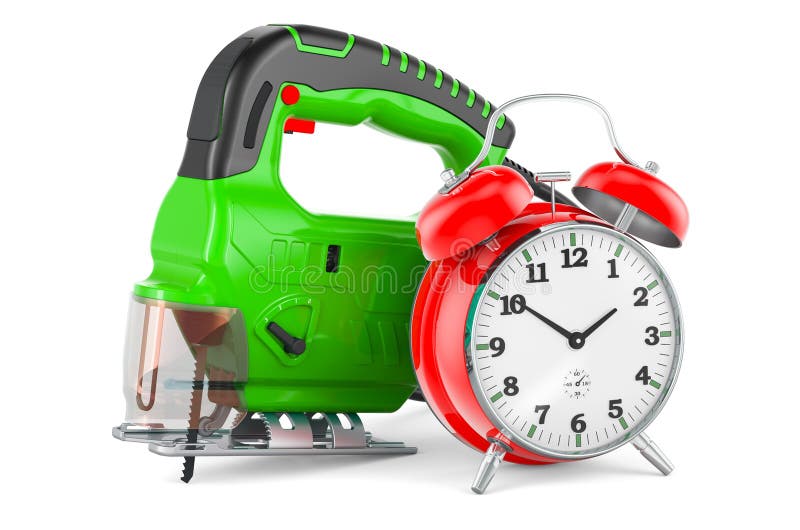 Jigsaw Power Tool, Flat Vector Illustration Isolated on White ...