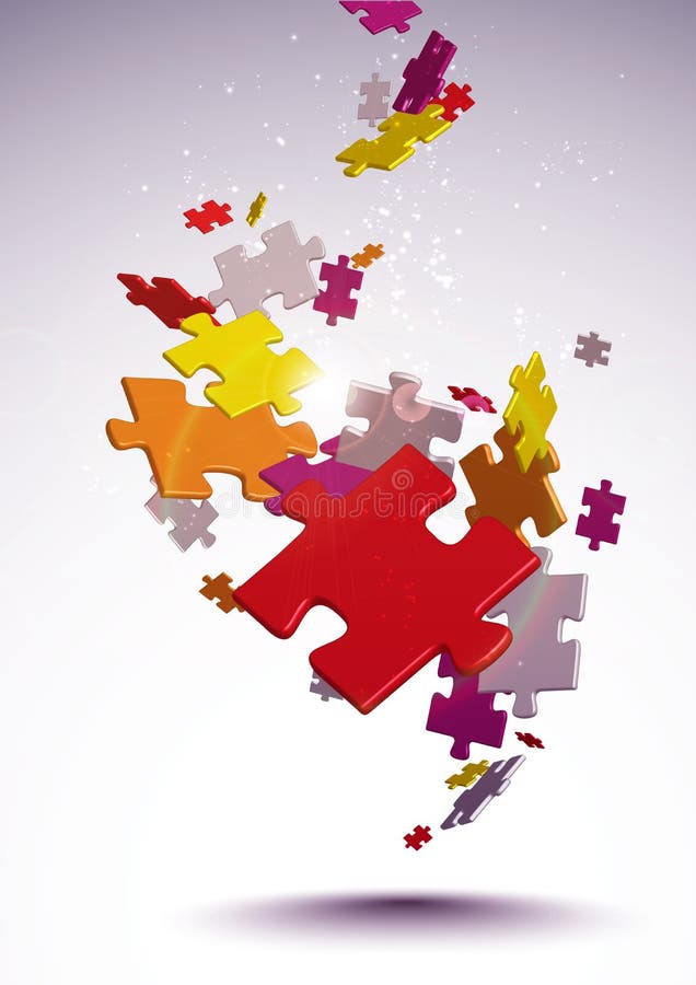 Jigsaw Puzzle stock vector. Illustration of eps10, backdrop - 19752250