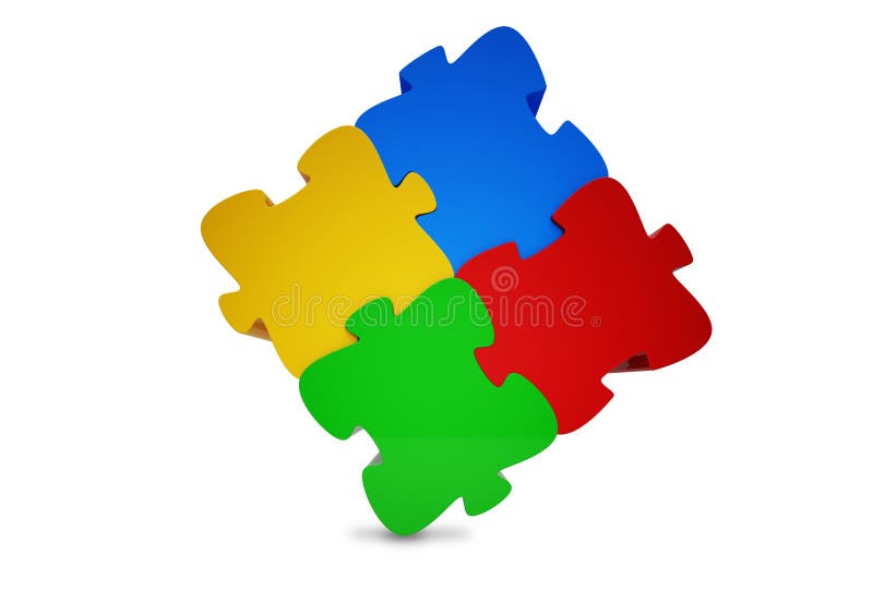 Basic puzzle pieces stock vector. Illustration of abstract - 4717553