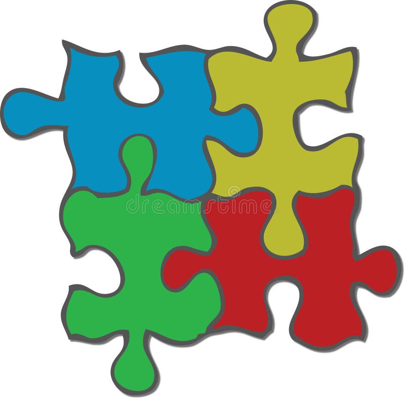 Basic Puzzle pieces stock vector. Illustration of competition - 46452902
