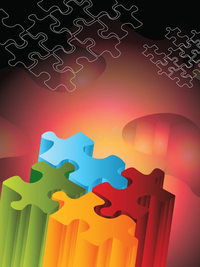 Jigsaw puzzle stock vector. Illustration of leisure, problem - 8449921