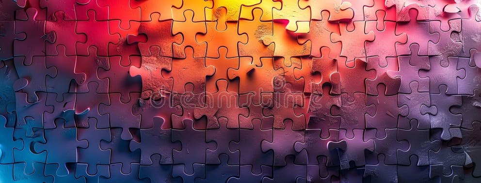 Jigsaw Puzzle. Abstract Jigsaw Colourful 3d Background Stock Photo ...
