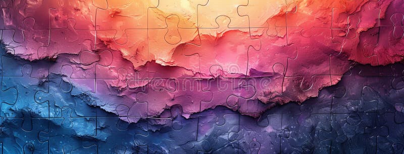 Jigsaw Puzzle. Abstract Jigsaw Colourful 3d Background Stock Photo ...