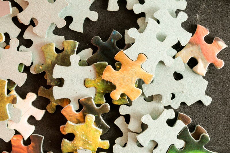 Jigsaw puzzle Background stock photo. Image of texture - 163249260