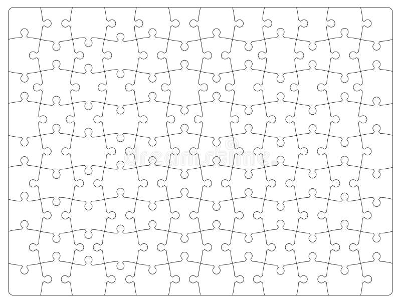 Blank Jigsaw Puzzle Game Template or Background Stock Vector ...