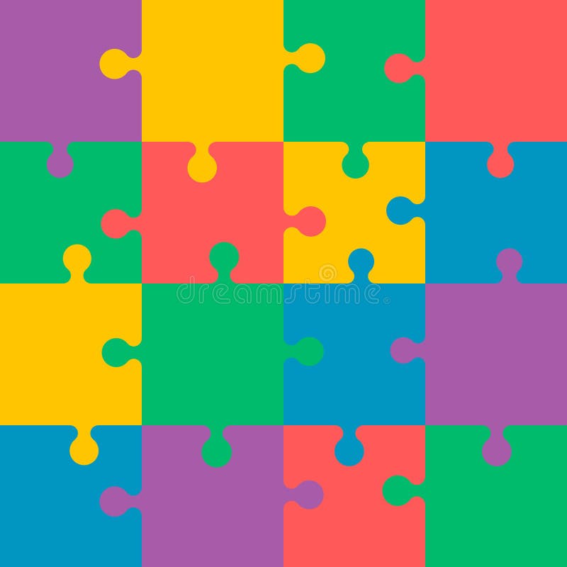 Jigsaw Puzzle. Vector Illustration. Stock Vector - Illustration of idea ...