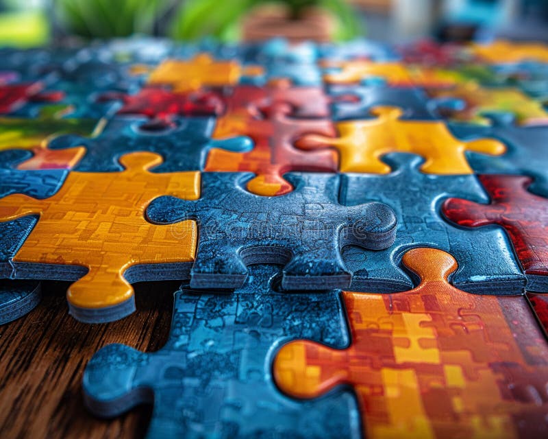 Jigsaw puzzle completion stock image. Image of visual - 312222457