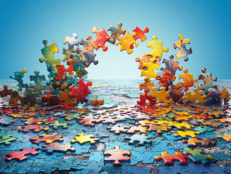 Jigsaw puzzle completion stock image. Image of gradual - 314715129