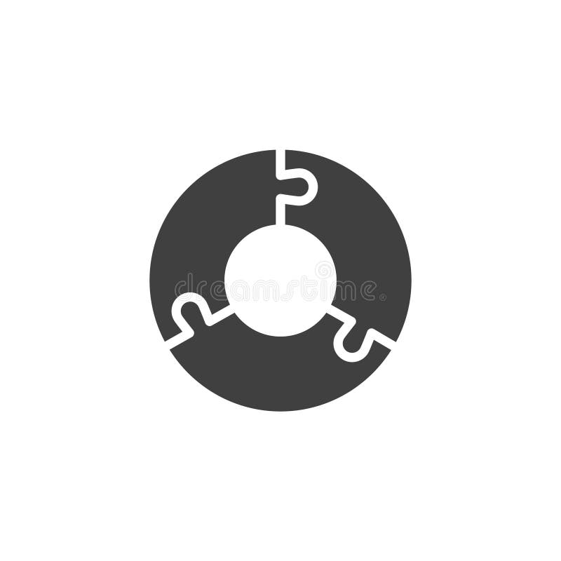 Jigsaw Puzzle Diagram Chart Vector Icon Stock Vector - Illustration of ...