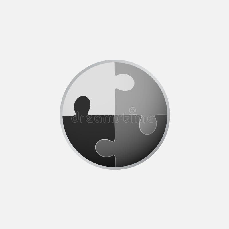 Jigsaw Puzzle in the Form of a Circle. Vector Stock Vector ...