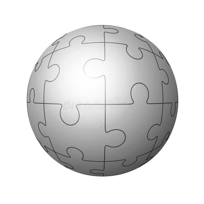 Jigsaw Puzzle in the Form of a Circle. Vector Stock Vector ...