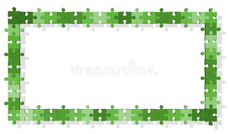 Jigsaw puzzle frame stock illustration. Illustration of dependence ...