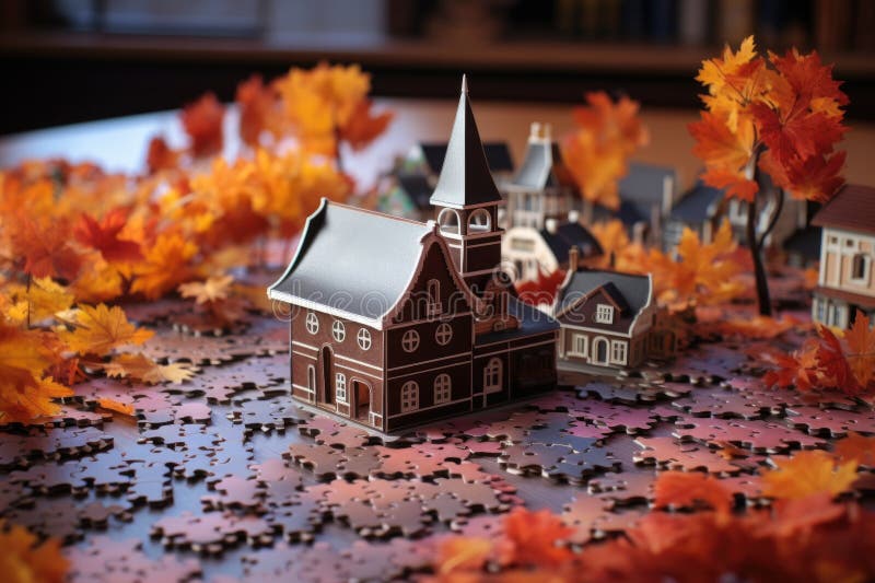 Jigsaw Puzzle Fully Assembled Apart from One Missing Piece Stock Photo ...