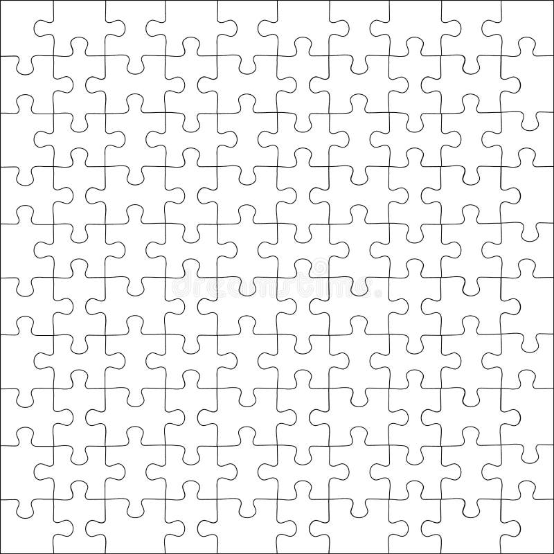 Jigsaw Puzzle Grid Template Puzzles Blank Template Stock Vector ...