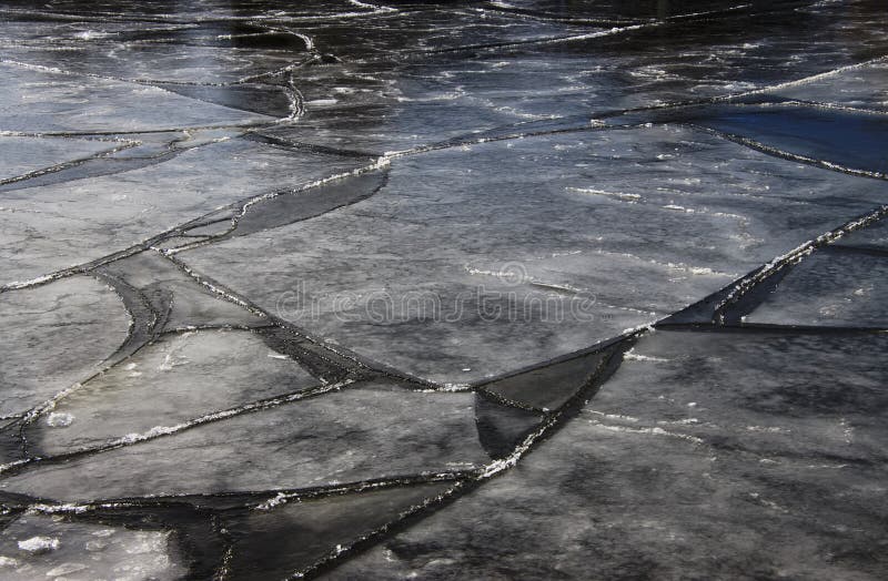 Jigsaw Puzzle Ice Formation on River Stock Image - Image of slabs ...