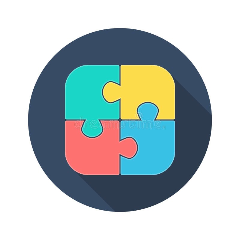 Jigsaw puzzle icon. stock vector. Illustration of connection - 85500975