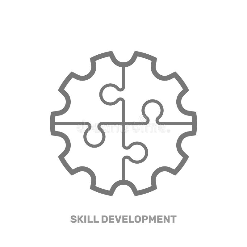 Jigsaw Puzzle Icon. Solving the Problem, Moving To the Next Level and ...