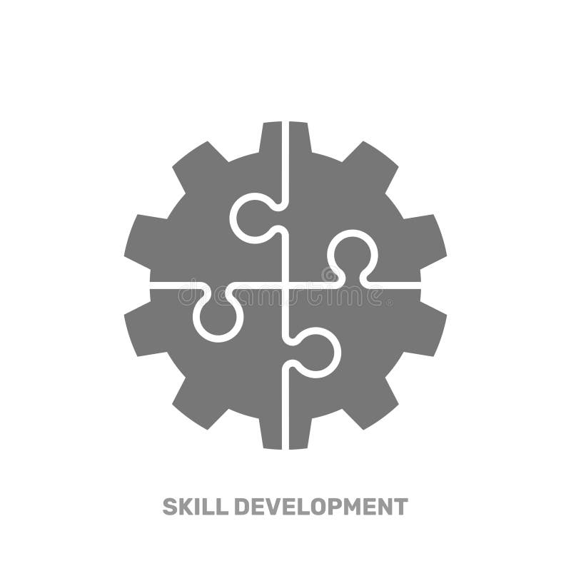 Jigsaw Puzzle Icon. Solving the Problem, Moving To the Next Level and ...