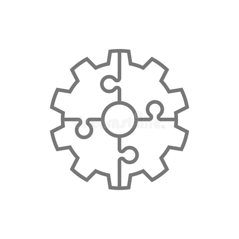 Jigsaw Puzzle Icon. Solving the Problem, Moving To the Next Level and ...