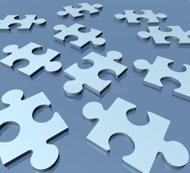 Jigsaw Puzzle Mess Disorganized Stock Illustration - Illustration of ...