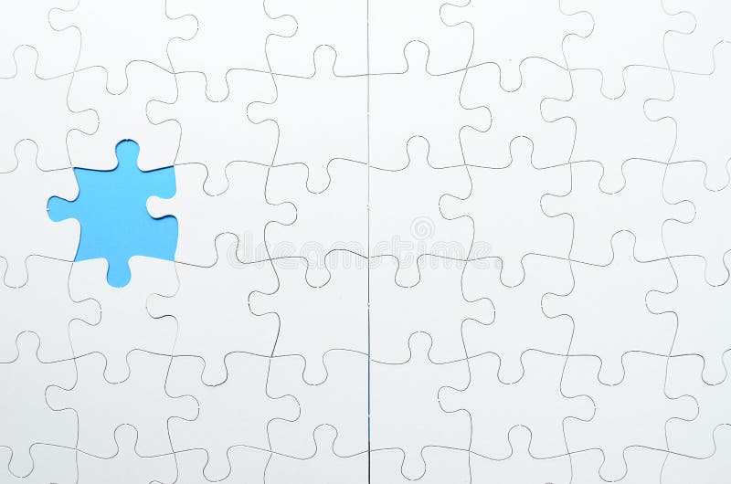 Incomplete Jigsaw Puzzles stock illustration. Illustration of hole ...