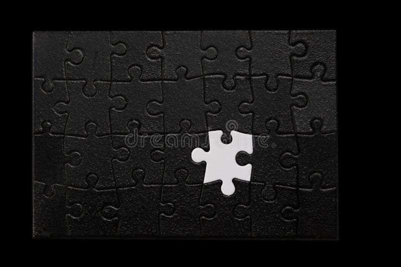 A Jigsaw Puzzle with a Missing Piece Stock Photo - Image of business ...