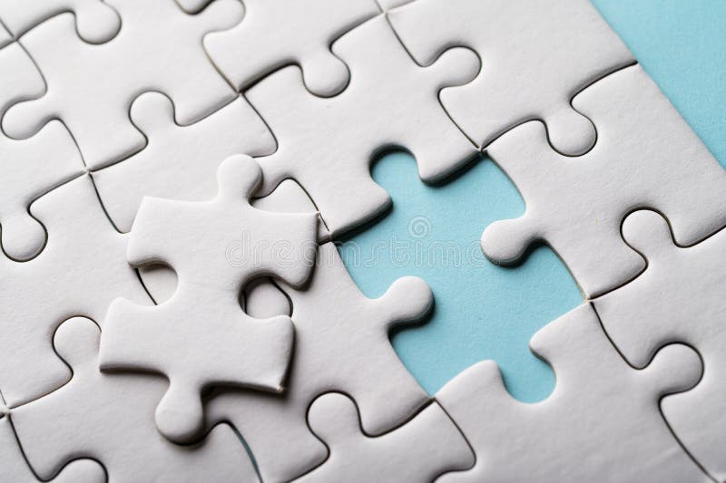 Jigsaw Puzzle with Missing Piece. Missing Puzzle Pieces Stock Image - Image of metaphor, pieces ...