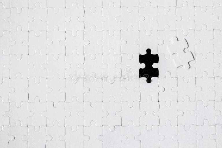 Jigsaw Puzzle with Missing Piece. Missing Puzzle Pieces. Concept Image ...